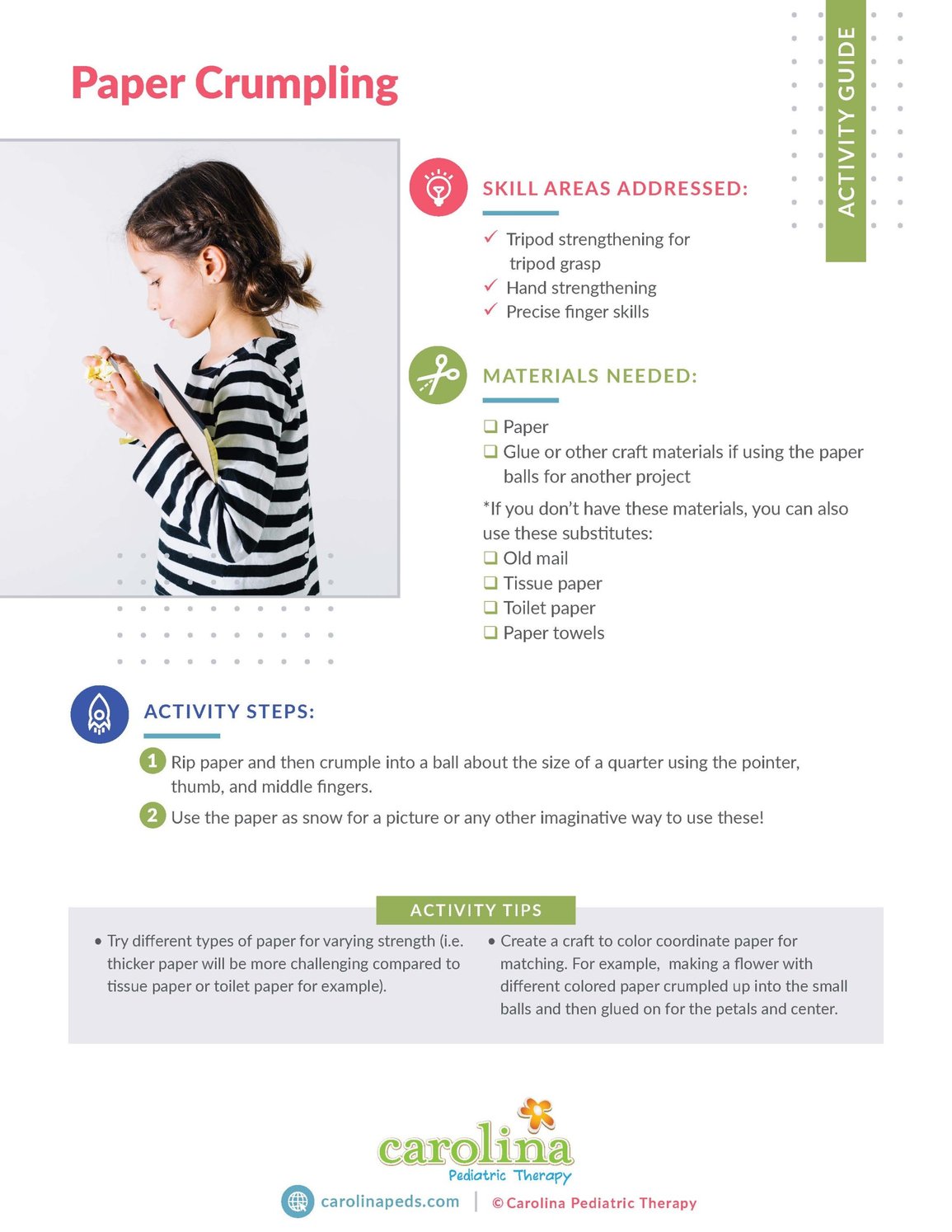 Occupational Therapy - Fine Motor: Paper Crumpling