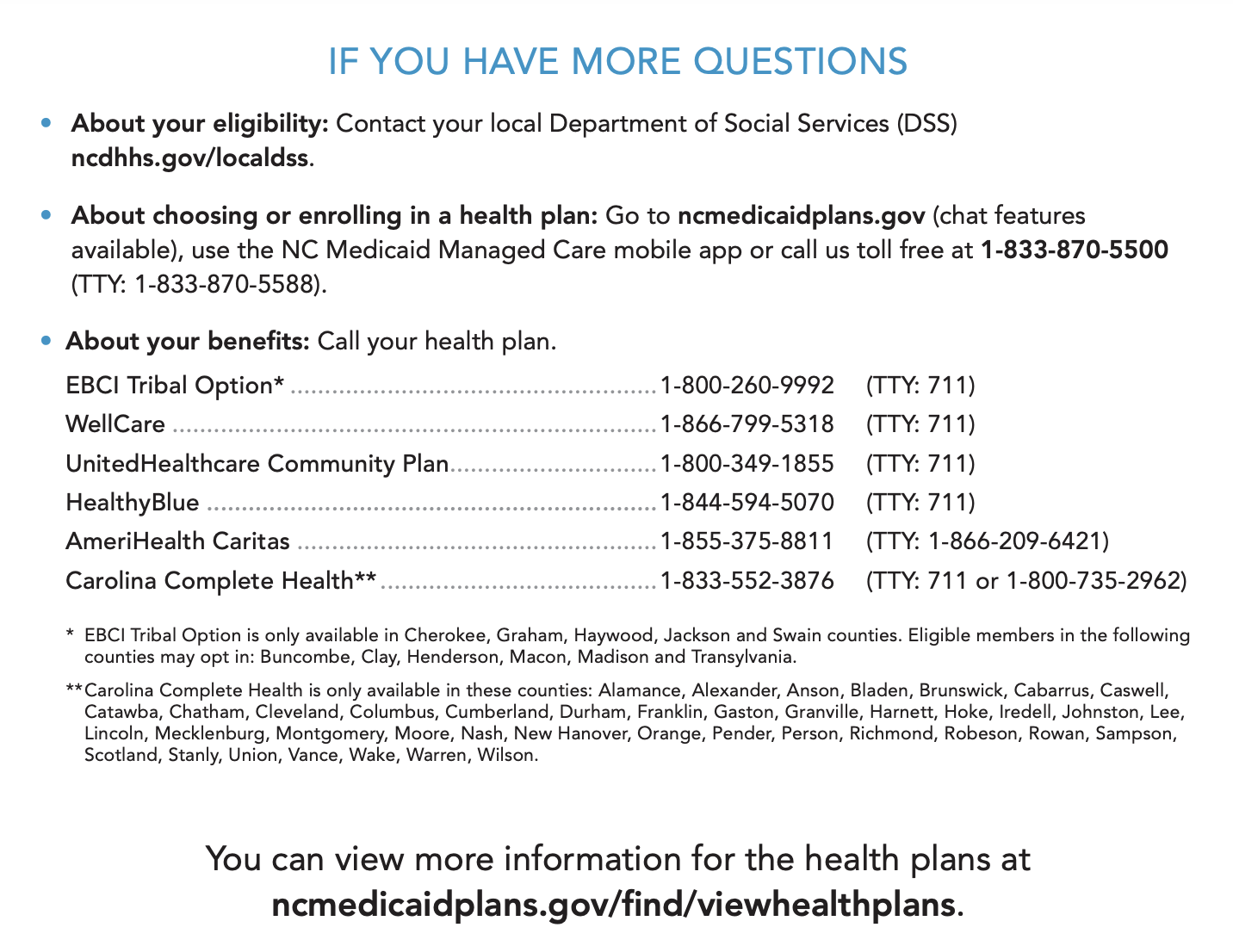 Managed Medicaid in North Carolina Go Live is July 1, 2021