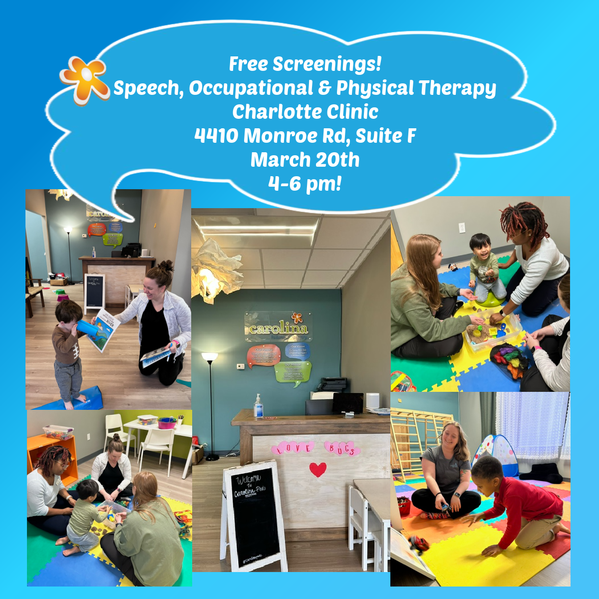 Charlotte Clinic Free Pediatric Therapy Screening August & September 2024